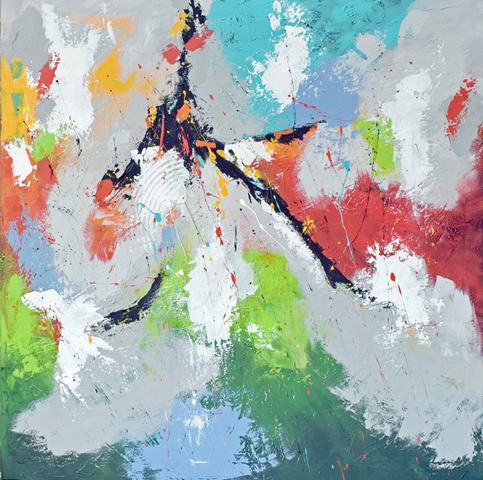 Abstrakte Gemälde mit Strukturen kaufen